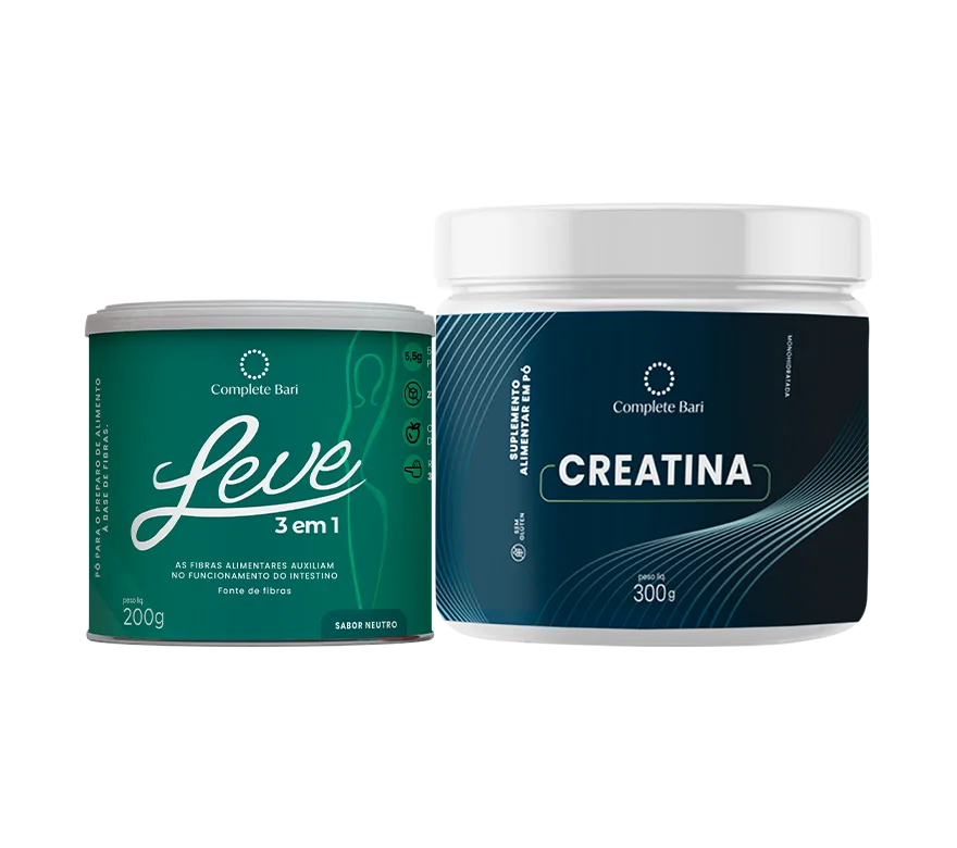 Kit 1 LEVE 3 em 1® Contra Reganho de Peso + 1 Creatina Complete Bari